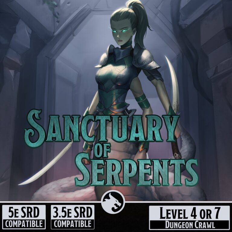 Dungeon Crawl - Sanctuary of Serpents - 5e Adventure, Foundry VTT and PDF